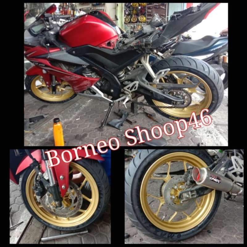 Promo Velg Rossi R15 V3 Tapak Lebar Depan 3inc Belakang 4,5inc Diskon ...