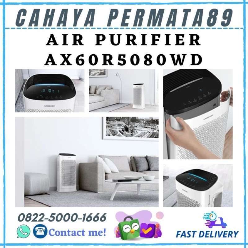 Promo Samsung Ax60r5080wd Air Purifier Cover 60 Mâ² With 3 Way Airflow ...