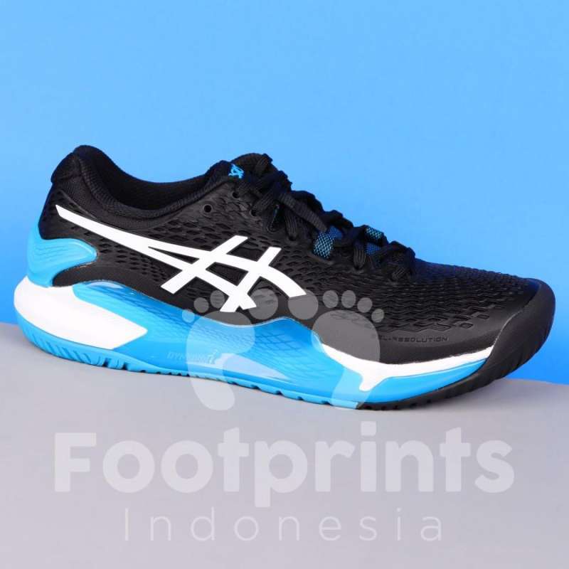 Promo Sepatu Tenis Asics Gel Resolution 9 Black White Tennis Shoes ...