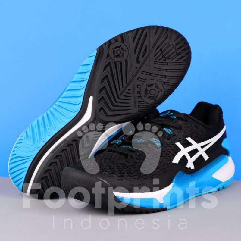 Promo Sepatu Tenis Asics Gel Resolution 9 Black White Tennis Shoes ...