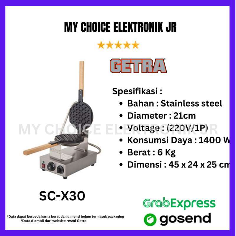 Jual Getra Egg Waffle Maker Sc-x30 Di Seller Mychoice Elektronik ...