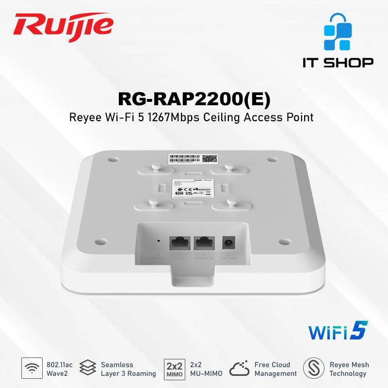 Jual Ruijie Rg-rap2200(e) Reyee Wi-fi 5 Poe Ceiling Access Point Di Seller It Shop Official ...
