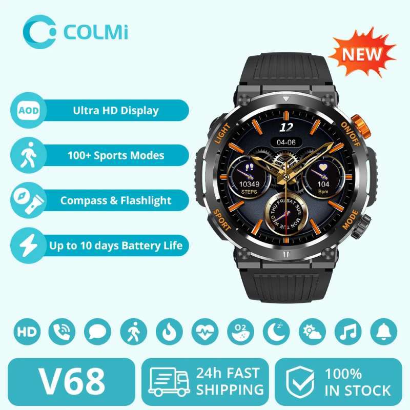 Jual Colmi V68 Military Grade Smartwatch 1.46'' Hd Display Compass ...