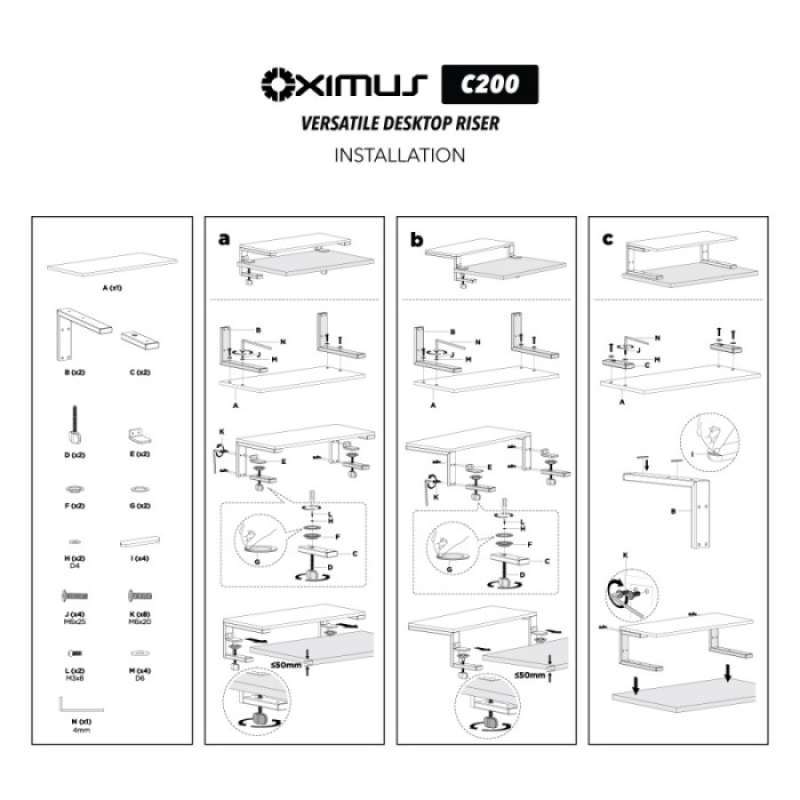 Promo Desktop Monitor Riser Desk Shelf Stand Deskmount Clamp On Oximus ...