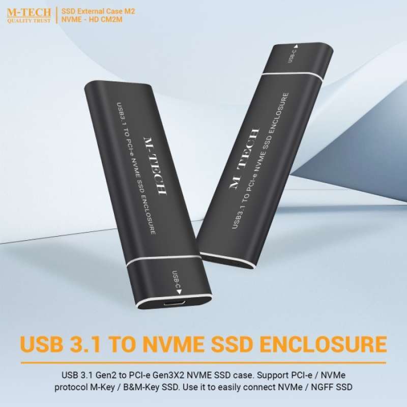 Promo Case Ssd Enclosure Casing Ssd M2 Nvme M-tech Usb 3.1 To M.2 Nvme ...