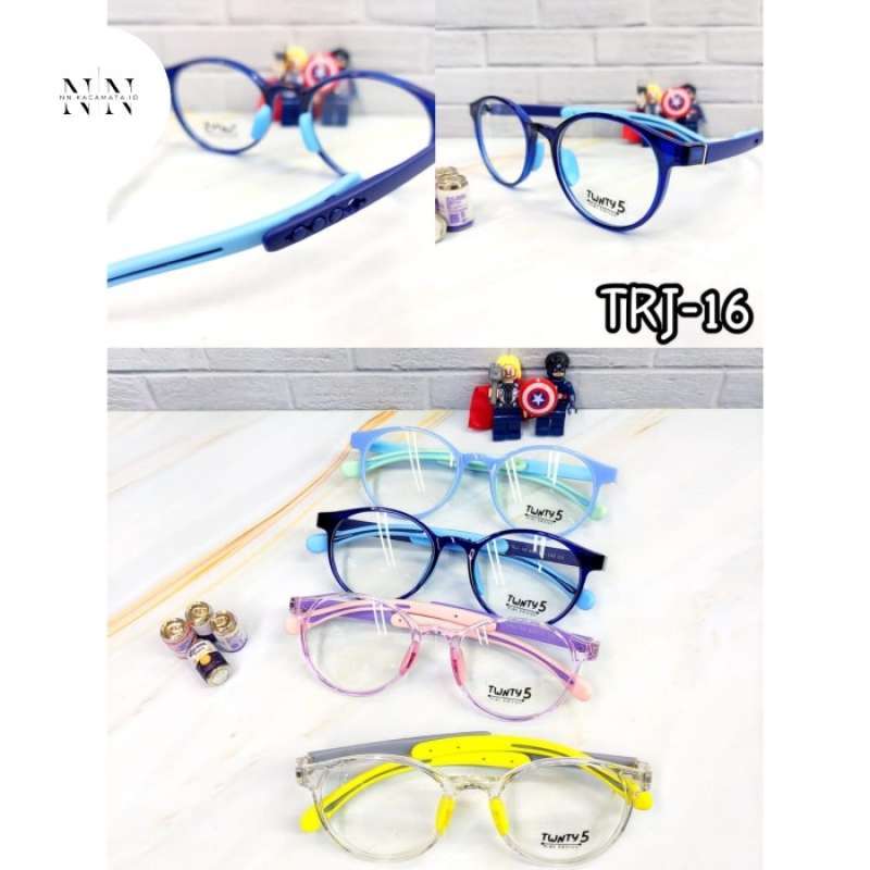Promo Nnkacamata Frame Anak Bulat Bahan Plastik Ringan Lentur 16 Pria ...