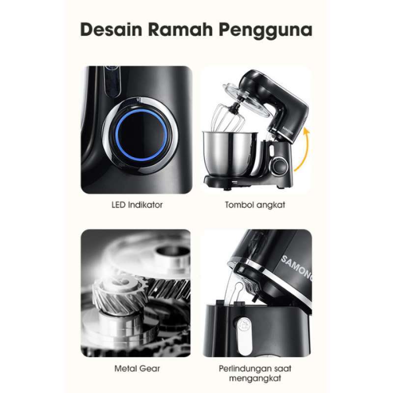 Promo Stand Mixer Samono Mesin Pengaduk Adonan Kue Mikser Standing