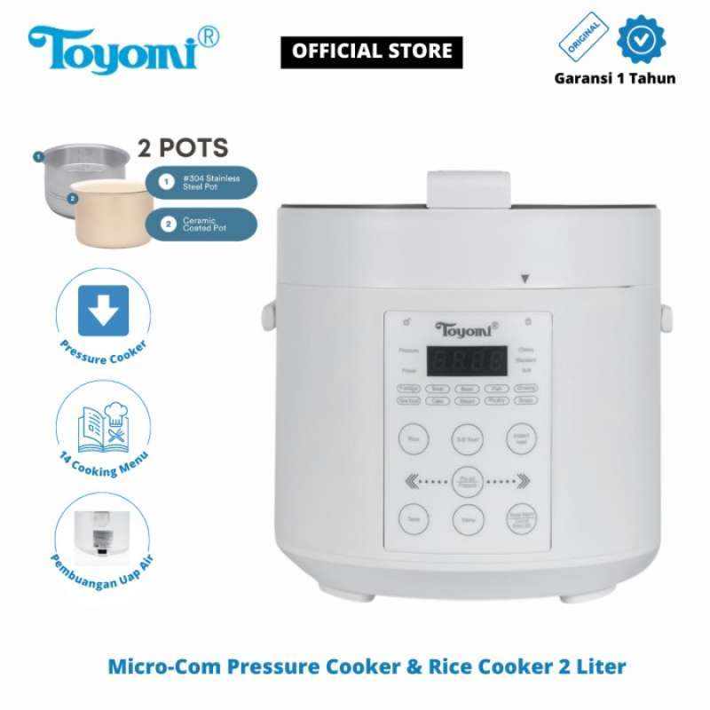 Promo Toyomi Micro-com Pressure & Rice Cooker With Duo Pot Pc 2001 - 2 ...