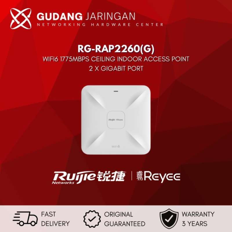 Promo Rg-rap2260g Ruijie Reyee Wi-fi 6 Ceiling Indoor Access Point ...
