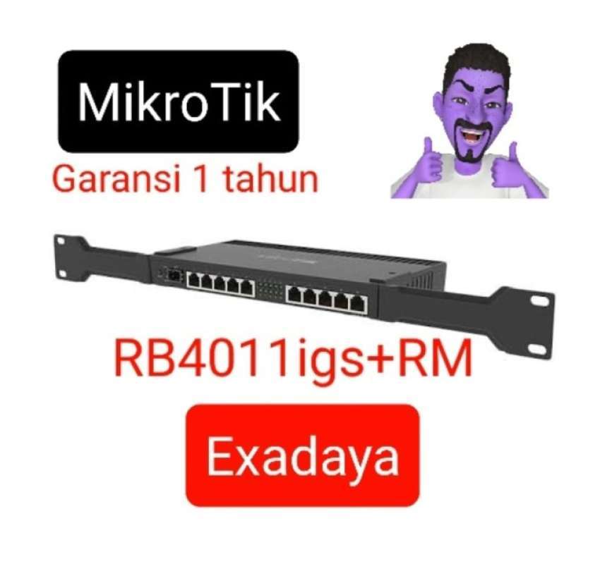 Promo Mikrotik Router Indoor Rb4011igs+rm / Rb4011 10 Port Gigabit + 1 ...