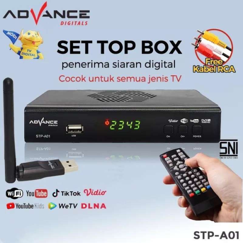 Promo Garansi 1 Tahunadvance Stp-a01 Set Top Box Tv Digital Receiver - Stb - Stb+hdmi+wf01 ...