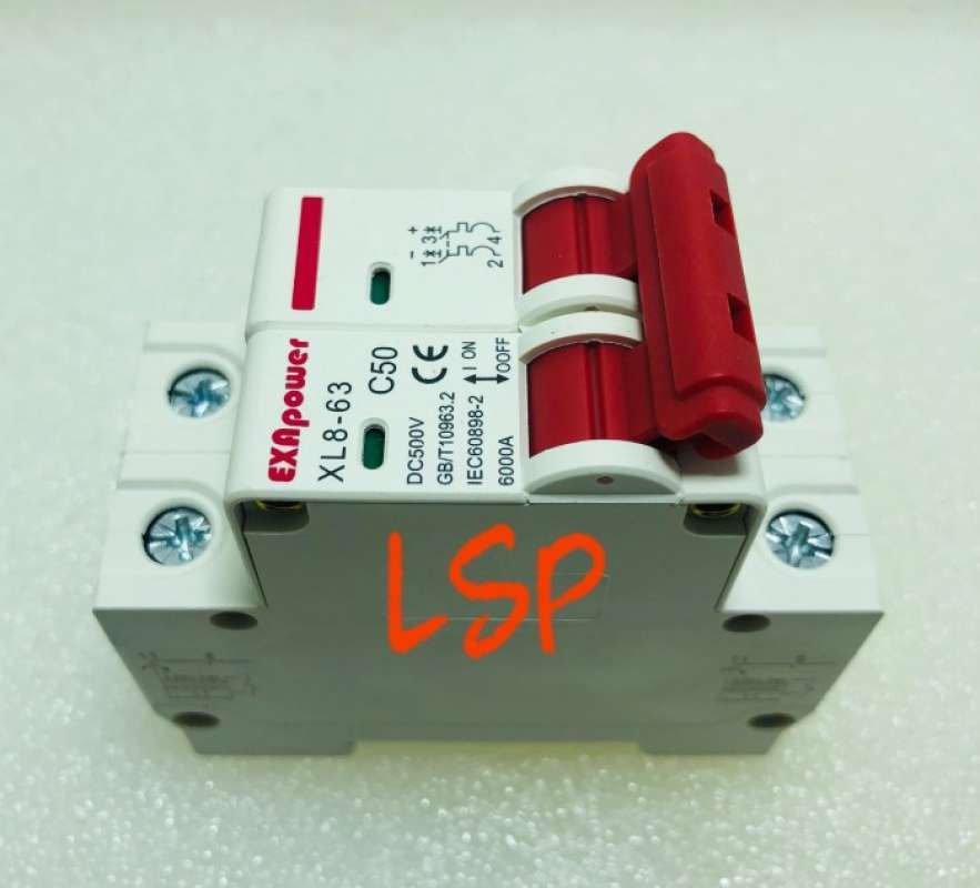 Promo Mcb Dc 2p 50a 500v Circuit Breaker Dc Solar Panel Pv 50a - 50a ...