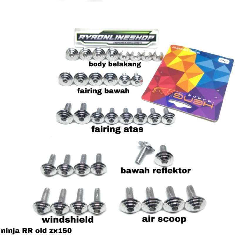 Promo Probolt Stainless Full Baut Body Ninja Rr Old Zx 150 Original ...