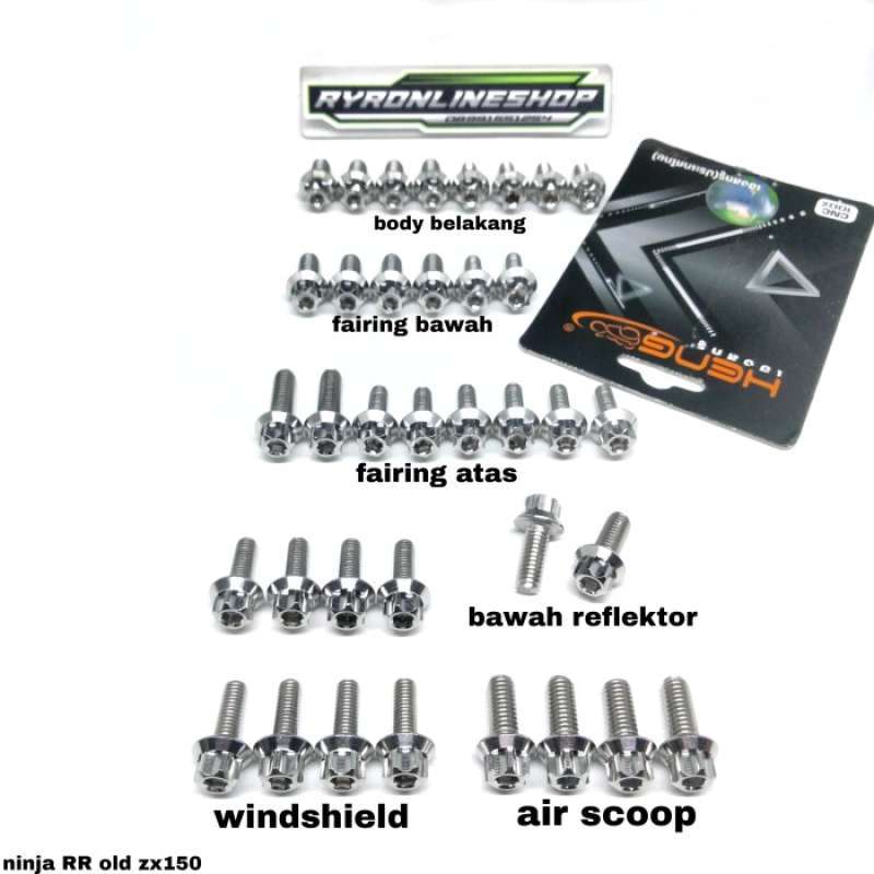 Promo Probolt Stainless Full Baut Body Ninja Rr Old Zx 150 Original ...