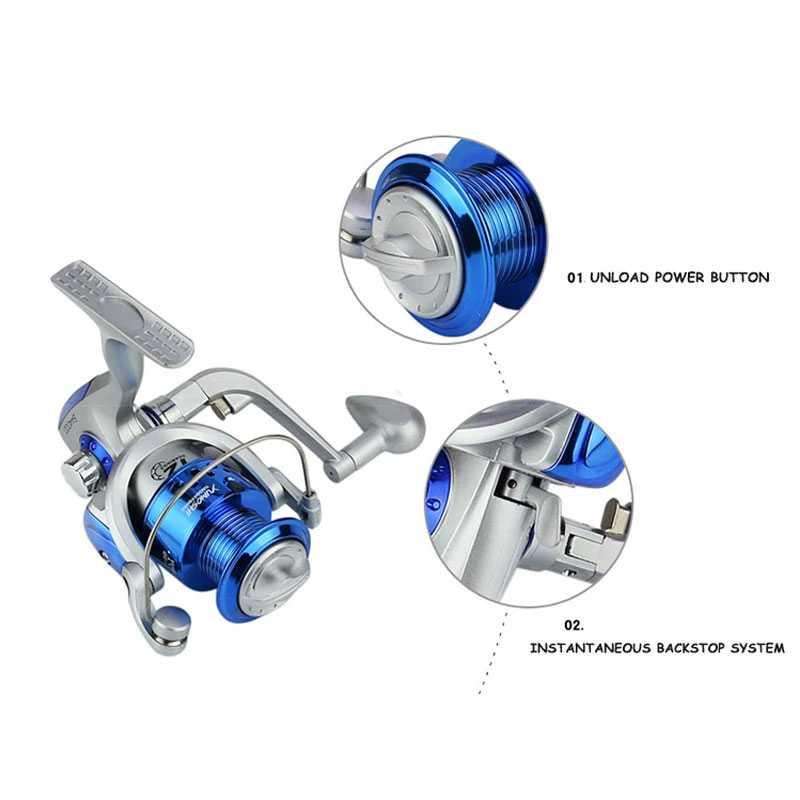Jual Reel Pancing Spinning Fishing Reel 5.5:1 Gear Ratio Rill Besi Ril ...