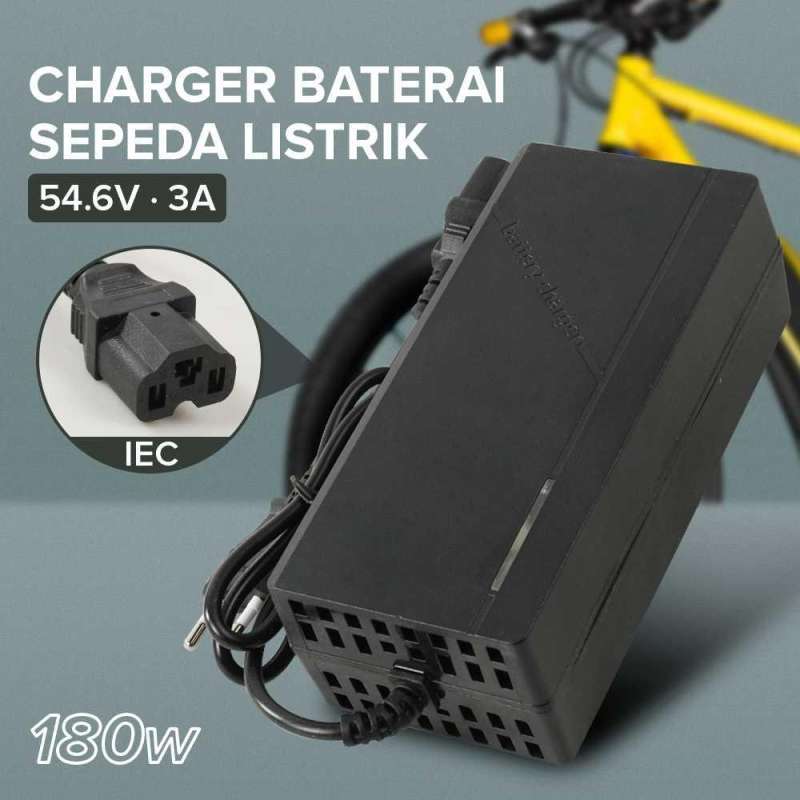 Jual Jnenconn Adaptor Charger Baterai Skuter Sepeda Listrik Iec 54.6v ...