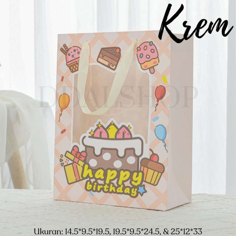 Promo Paper Bag Happy Birthday Kantong Kertas Paperbag Bingkisan Ulang ...