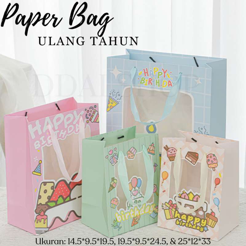 Promo Paper Bag Happy Birthday Kantong Kertas Paperbag Bingkisan Ulang ...