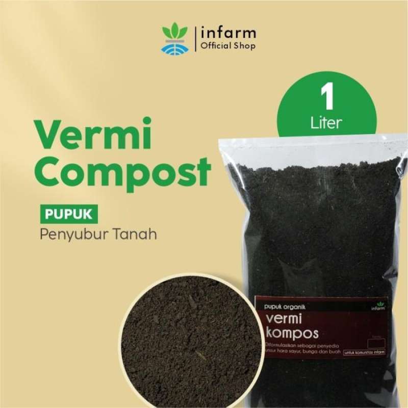 Jual Infarm - Media Tanam Pupuk Organik Vermicompost 1 Liter Gratis ...
