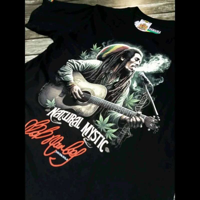 Jual Baju Rasta Reggae Kaos Bob Marley Natural Mystic Original ...