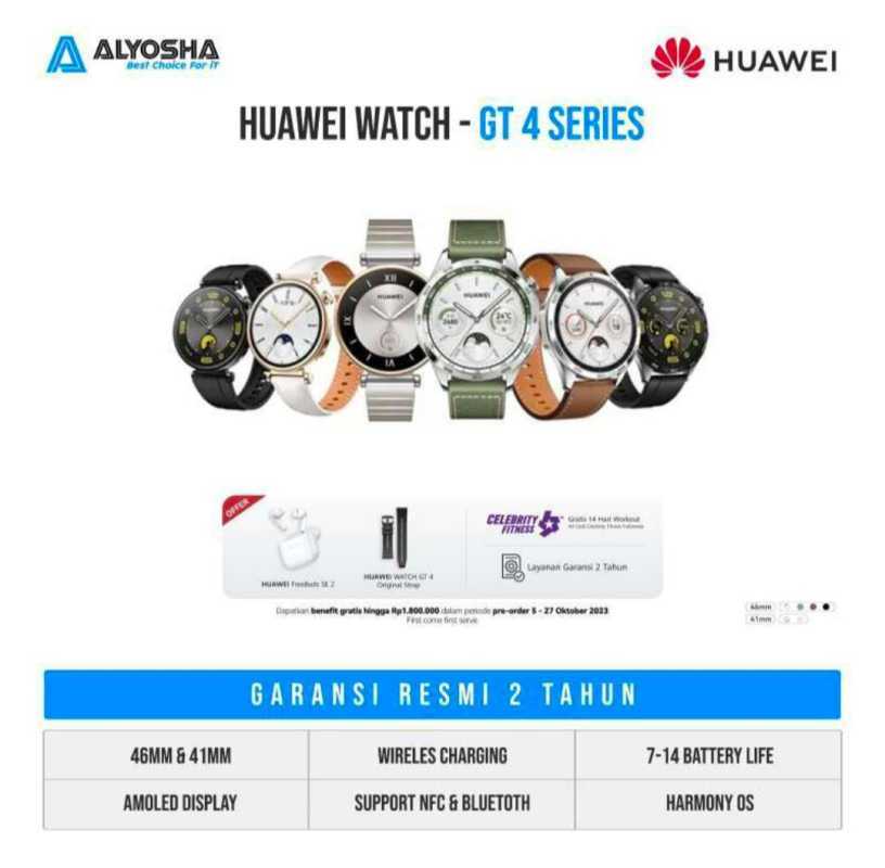 Jual Huawei Watch Gt4 46mm Di Seller Alyosha Semarang Official Store ...