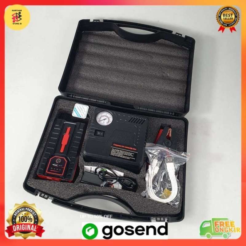 Promo Set Jump Charger Aki Starter Luxury Power Bank Pompa Usb 12v ...