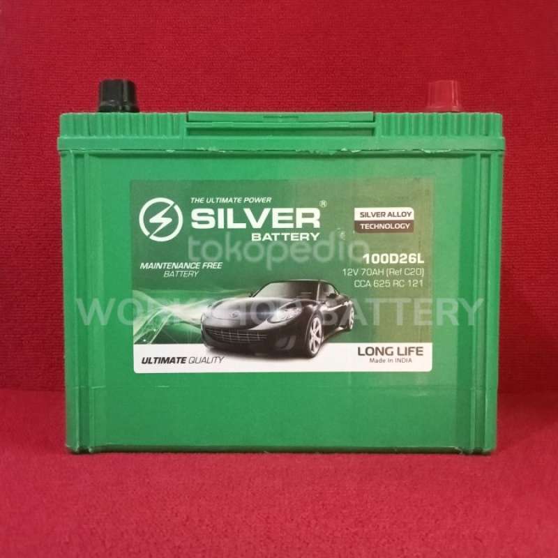 Promo Aki Mobil Elgrand. Silver Battery 100d26l/80d26l 12v-70 Ah ...