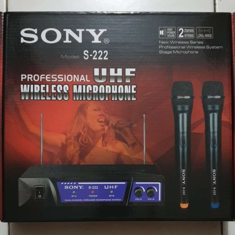Promo Mic Wireless Sony S-222 / S222 Microphone Wireless Handheld ...
