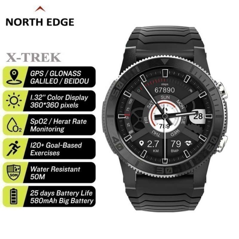 Promo North Edge X-trek Smartwatch Vo2 Max Sensor Built In Gps Compass ...