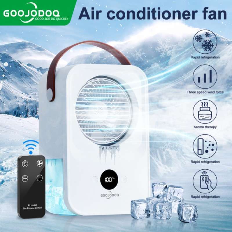 Promo Goojodoq Portable Wireless Water Cooling Turbo Ac Fan Kipas ...