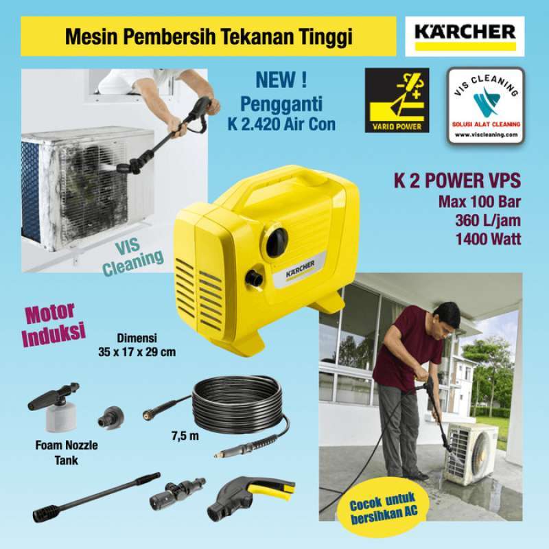 Promo High Pressure Cleaner Karcher K 2.420 Con (100 Bar) Diskon 23% Di ...