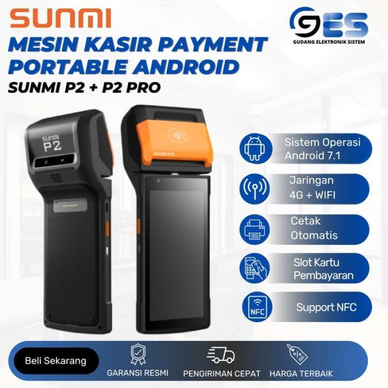 Promo Mesin Kasir Portable Android Sunmi P2 Dan Pro Support Nfc Promo Diskon 2% Di Seller ...