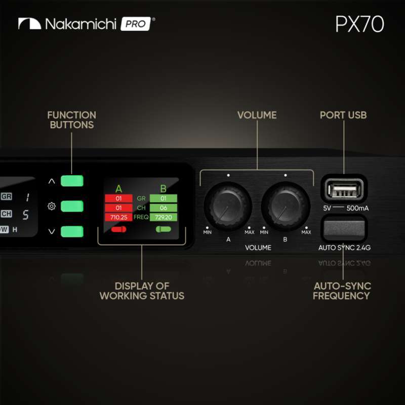 Promo Wireless Microphone Nakamichi Professional Px70 Diskon 14% Di ...