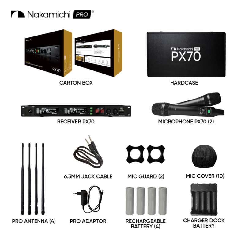 Promo Wireless Microphone Nakamichi Professional Px70 Diskon 14% Di ...
