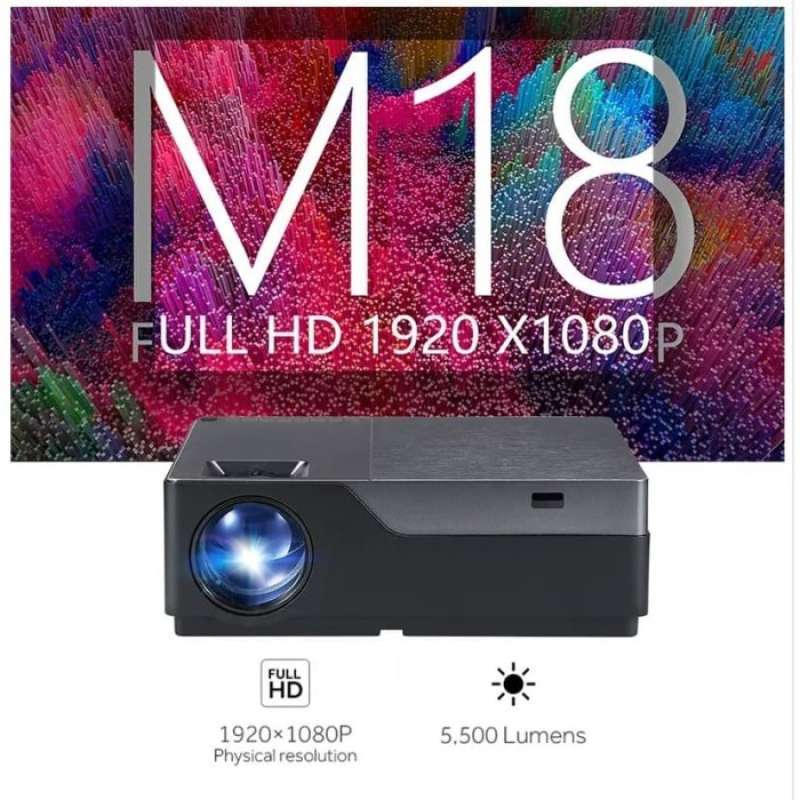 Promo M18 Home Theatre Led Projector - Native Full Hd 1080p - 5500 ...