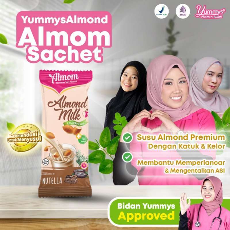 Jual Almom Sachet | Pelancar Asi Susu Almond 40gr - Asi Booster Alami ...