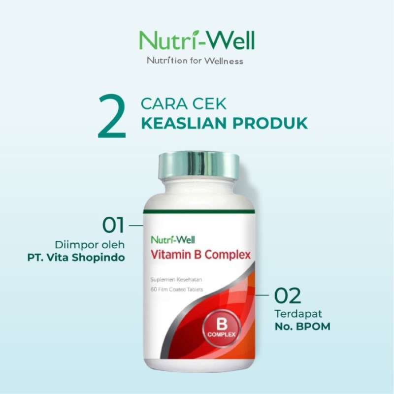 Jual Nutriwell Vitamin B Complex - 60 Tablets Di Seller Natural Farm Official Store - Kedoya ...