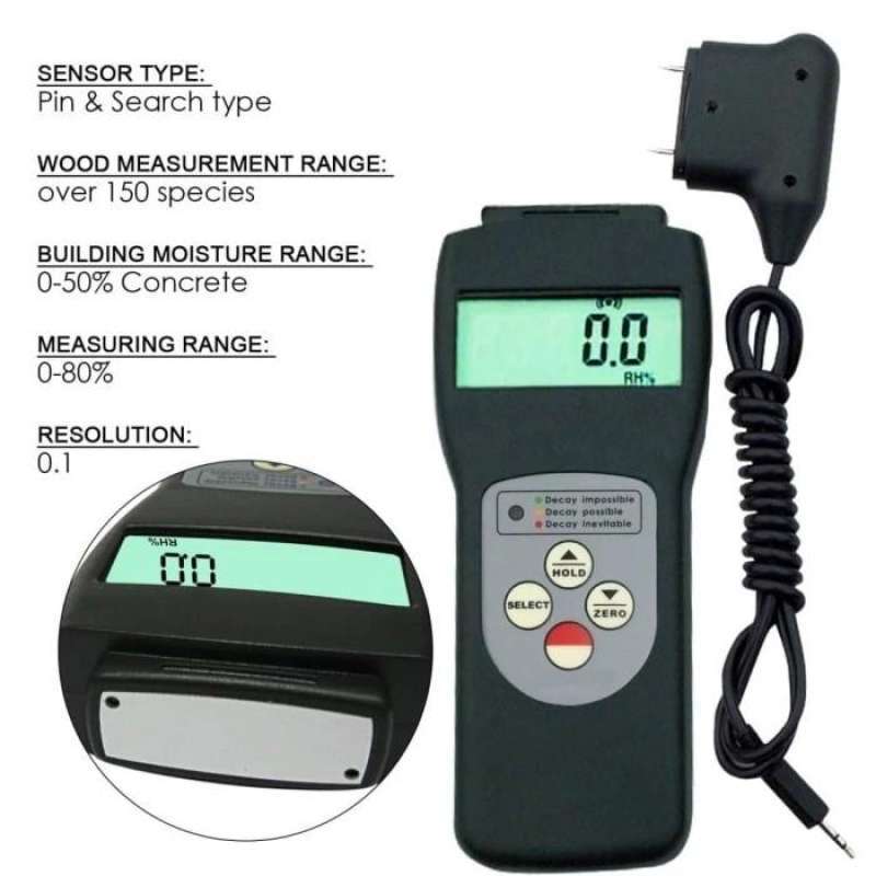 Jual Moisture Meter Mc-7825ps Wood Concrete Soil Landtek Mc7825ps ...