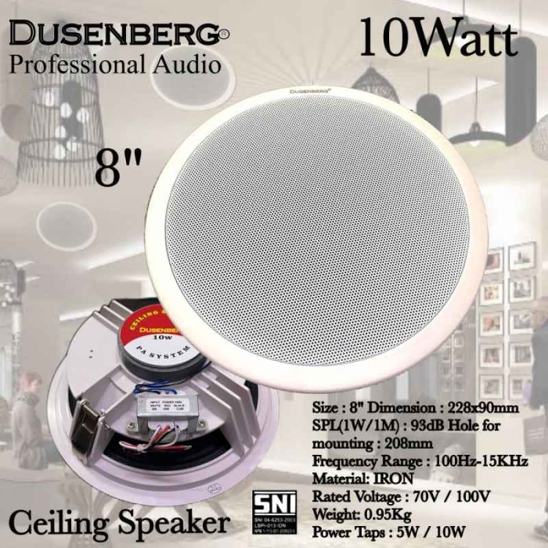Jual Speaker Ceiling High Quality Dusenberg 8 Inch 10w, Speaker Plafon ...