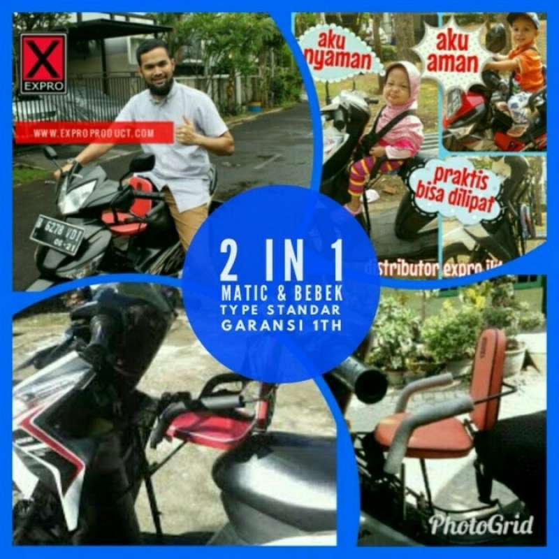 Promo Kursi Bonceng Boncengan Anak Motor Bebek & Matic 2 In 1 Standar Expro Diskon 50% Di Seller ...