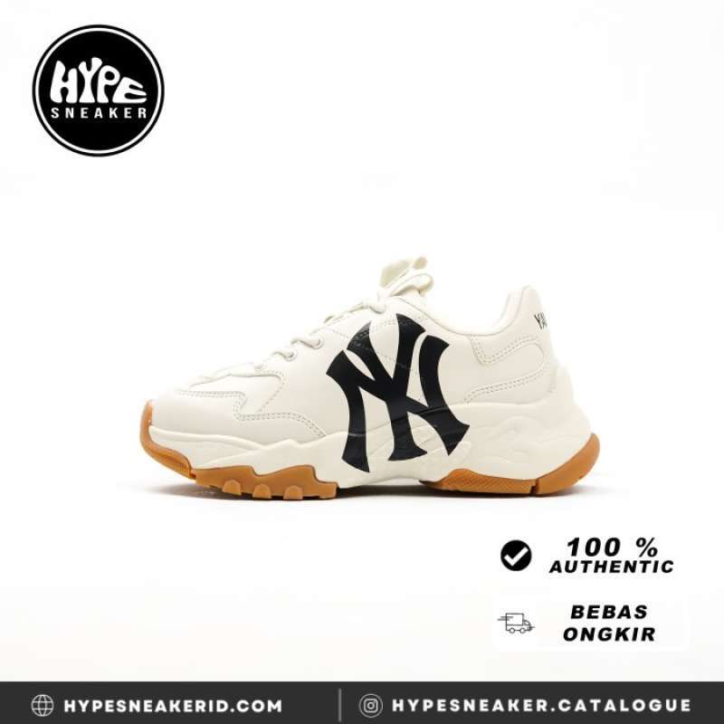 Promo Sepatu Mlb Ny Side Black Brown Beige Ryton High Sneaker 100% ...