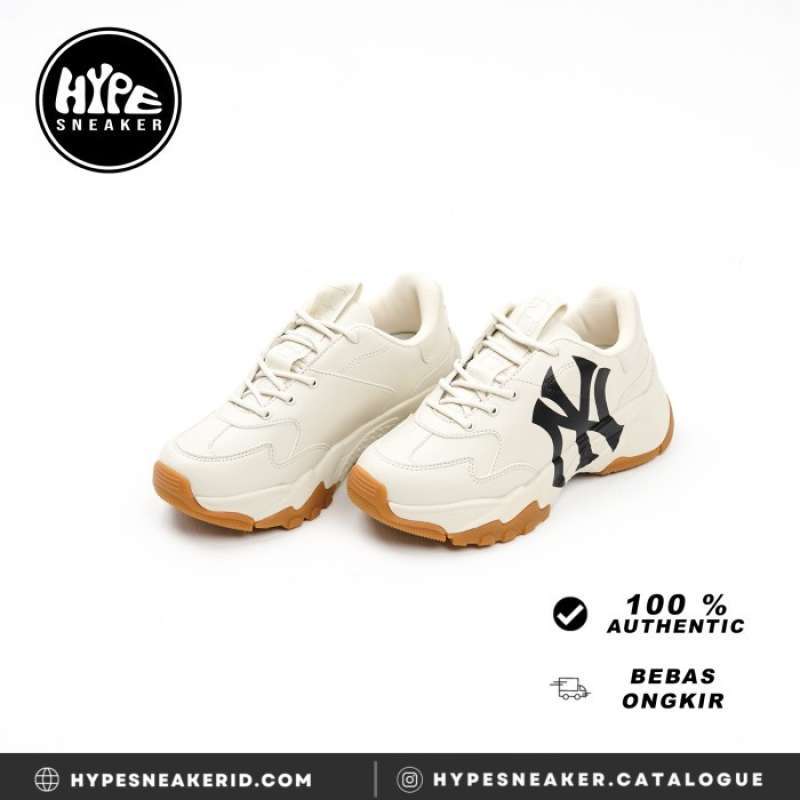 Promo Sepatu Mlb Ny Side Black Brown Beige Ryton High Sneaker 100% ...