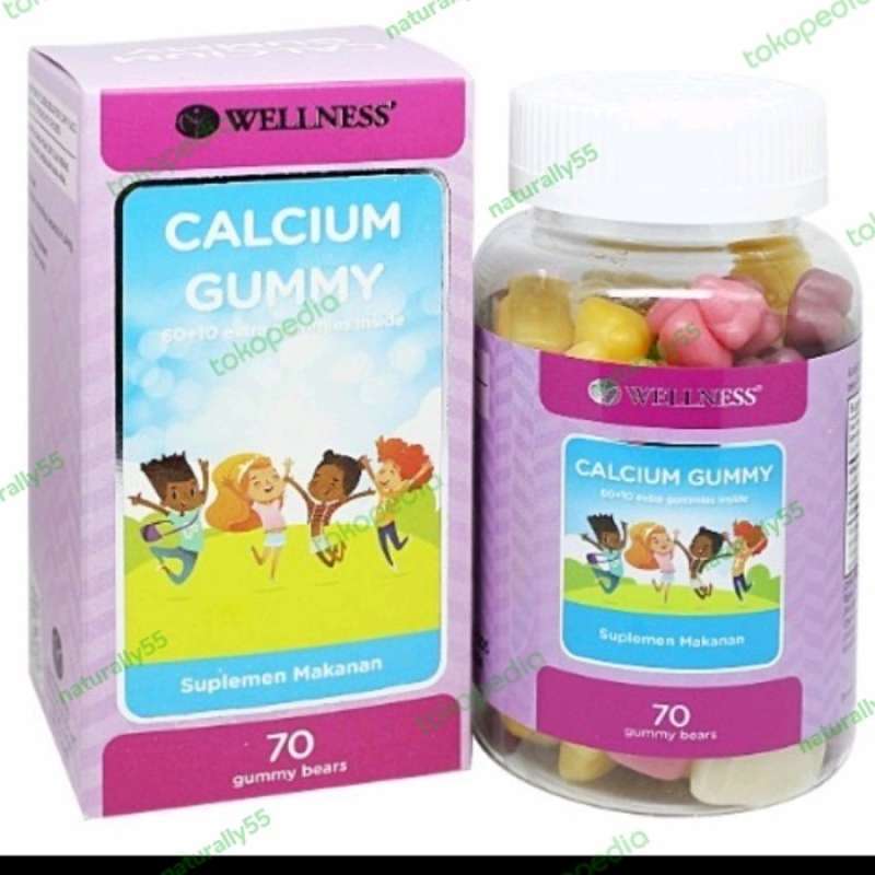 Promo Wellness Calcium Gummy Isi 70 Calcium Tinggi Badan Anak Diskon 33% Di Seller Medika ...