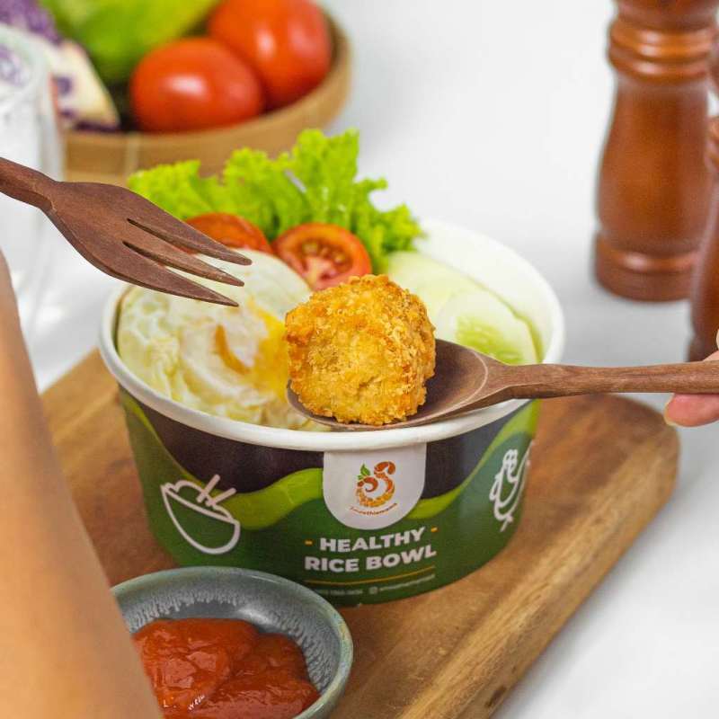 Jual Nasi Box Healthy Rice Bowl Tori Ball Nasi Catering Paket Nasi ...