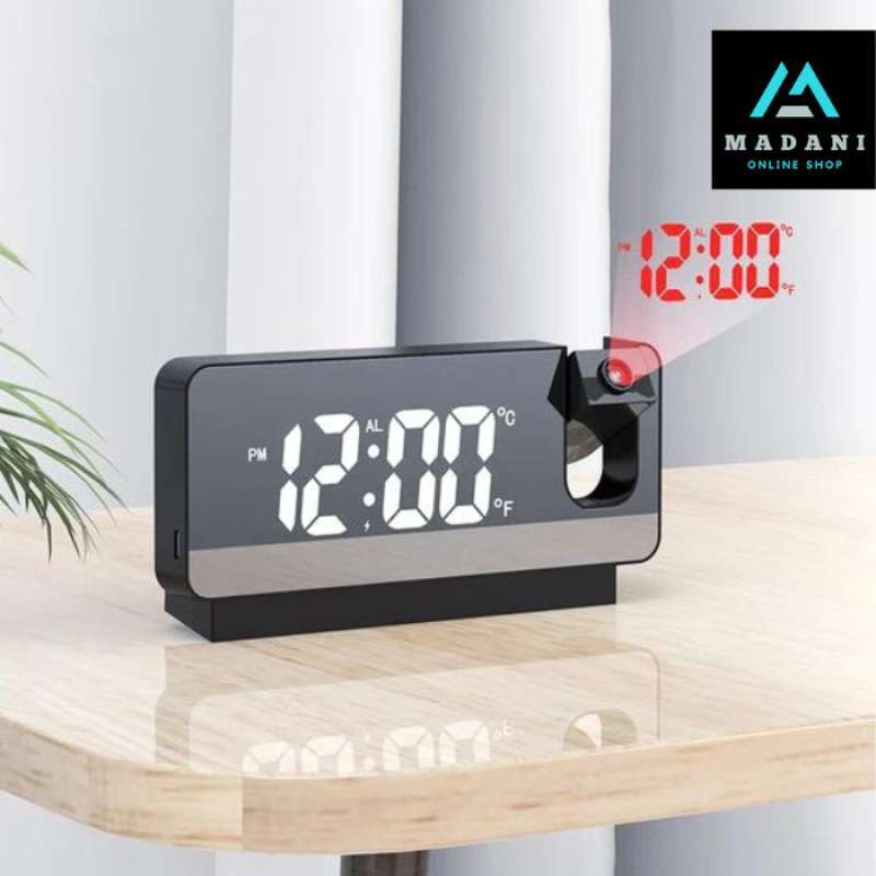 Promo Jam Meja Digital Led Alarm Screen Display Proyektor Diskon 28% Di ...