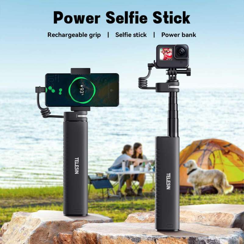 Jual Tongsis Monopod Power Bank Adjustable Waterproof 10000mah Te-css ...