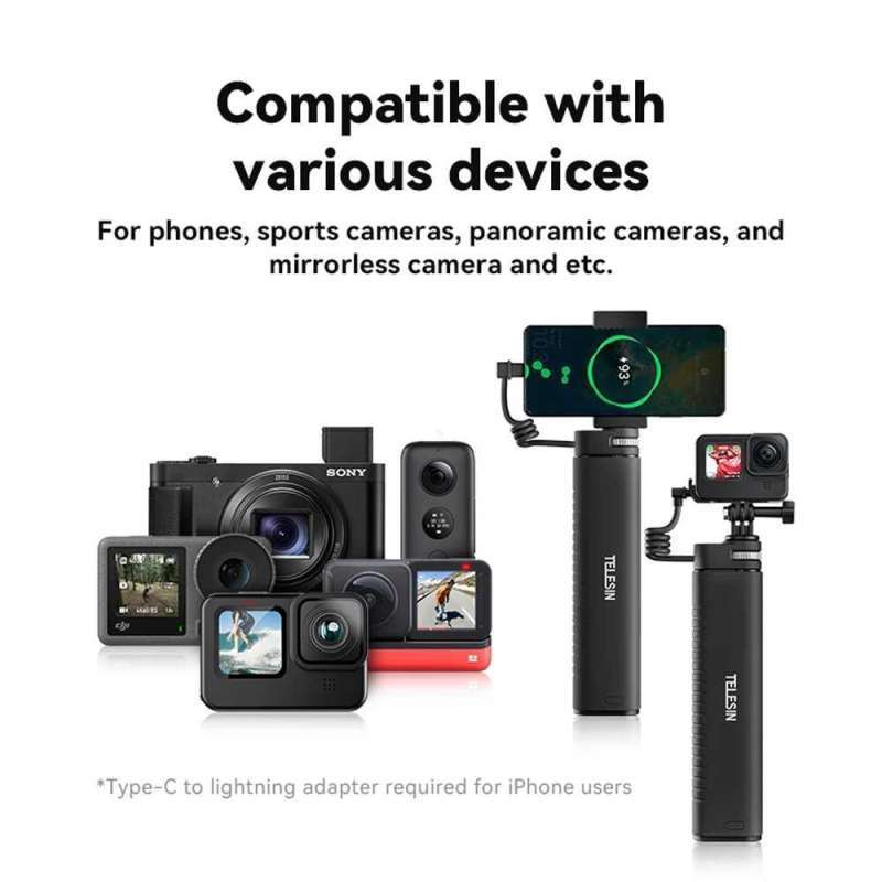 Jual Tongsis Monopod Power Bank Adjustable Waterproof 10000mah Te-css ...
