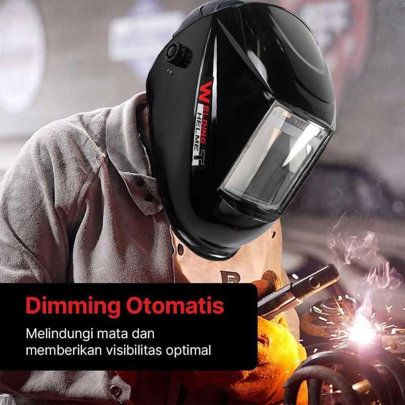 Jual Tarkay Helm Las Solar Charging Automatic Dimming Welding Mask Q109 ...