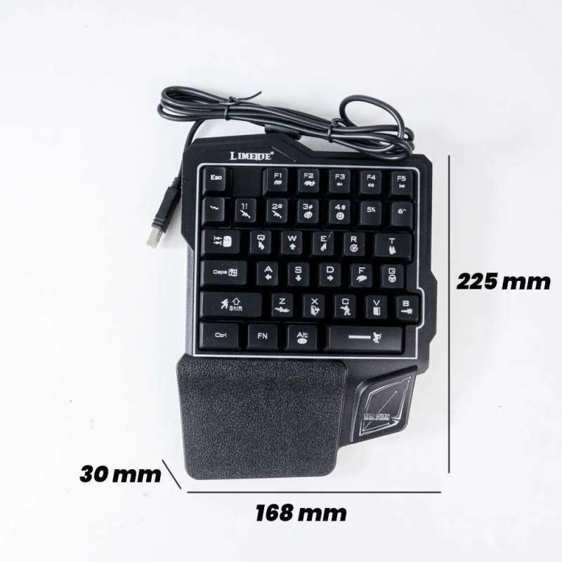 Jual Limeide Single Hand Gaming Keyboard Rgb 35 Keys Wired Gk103 ...