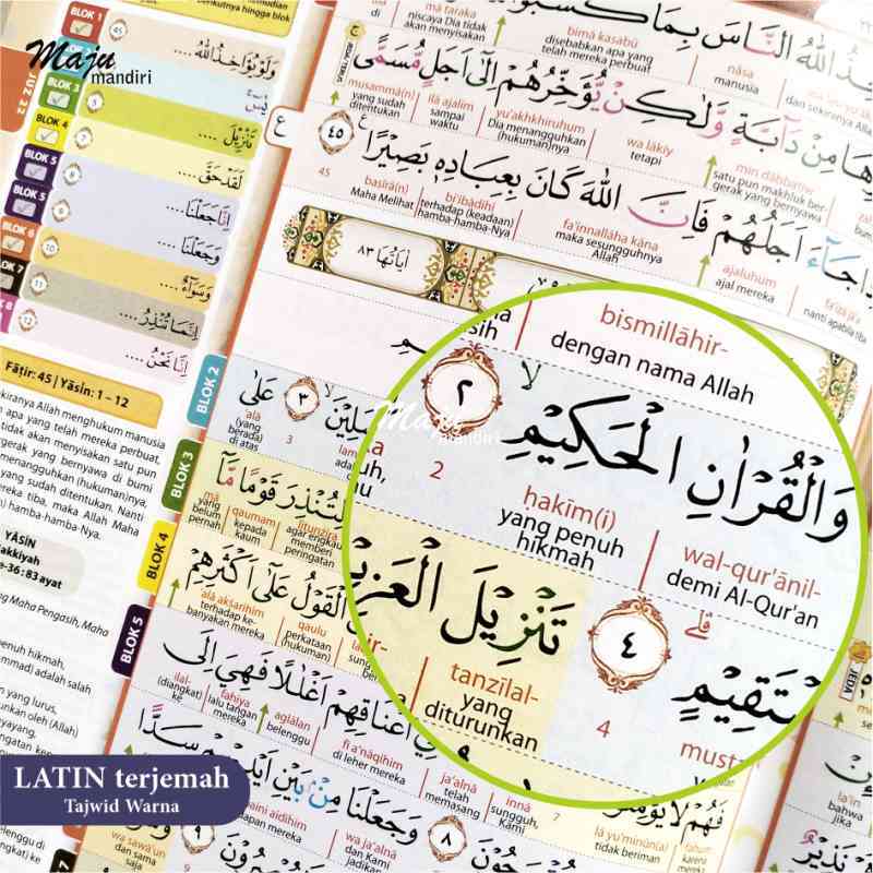 Jual Mushaf Hafazan Beginner Per Kata Latin 8 Blok Alquran Hafalan ...